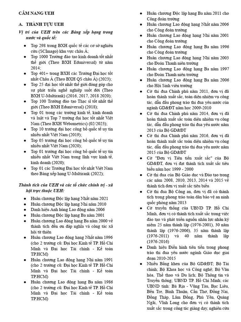 Cẩm Nang Ueh | PDF