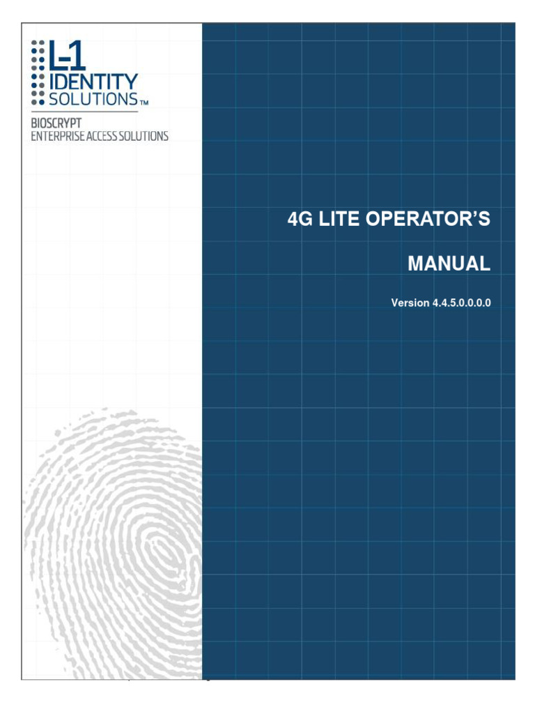 4g Lite Operator Manual Pdf Copyright Access Control