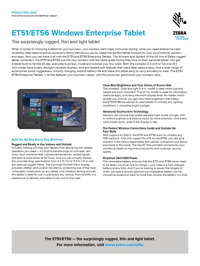 Et51 Et56 Spec Enus | PDF | Tablet Computer | Image Scanner