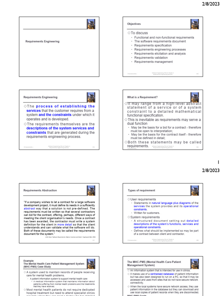 SE4 Req Eng (Partial) | PDF | System | Patient