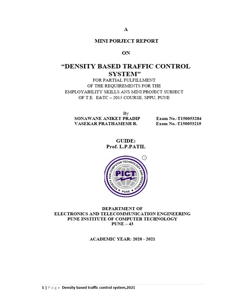 Project Report | PDF | Traffic | Traffic Light