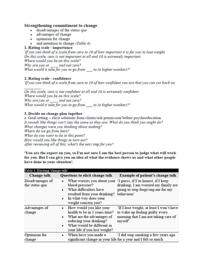 Motivational Interviewing Pdf Cognition Behavioural Sciences