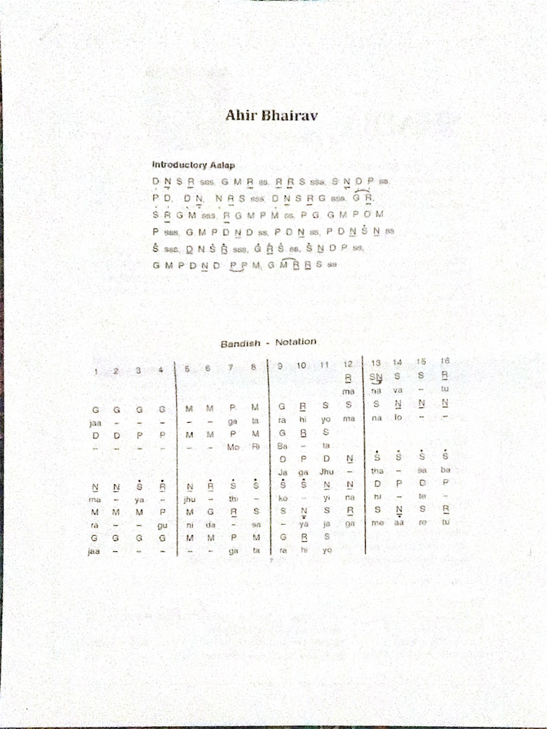 Ahir Bhairav Ensemble Script | PDF