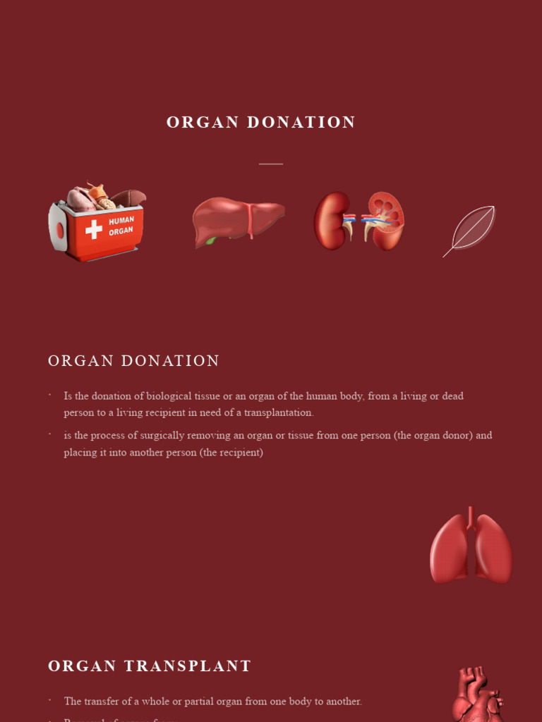 Organ Donation and Transplantation Guide | PDF