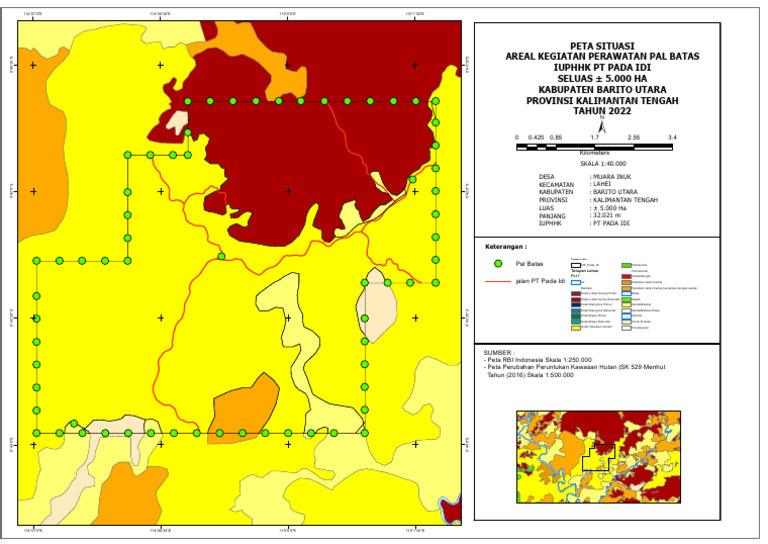 Peta Rencana Kegiatan Pal Batas 1 | PDF
