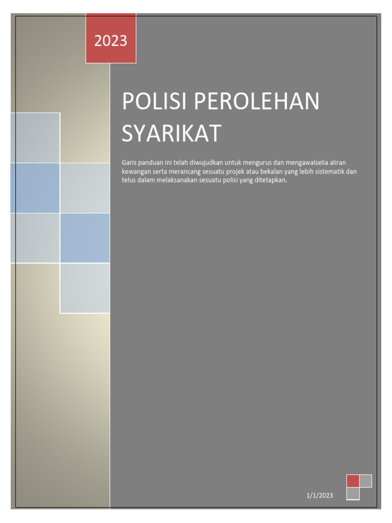 Polisi Perolehan | PDF | Pengelolaan Keuangan & Uang