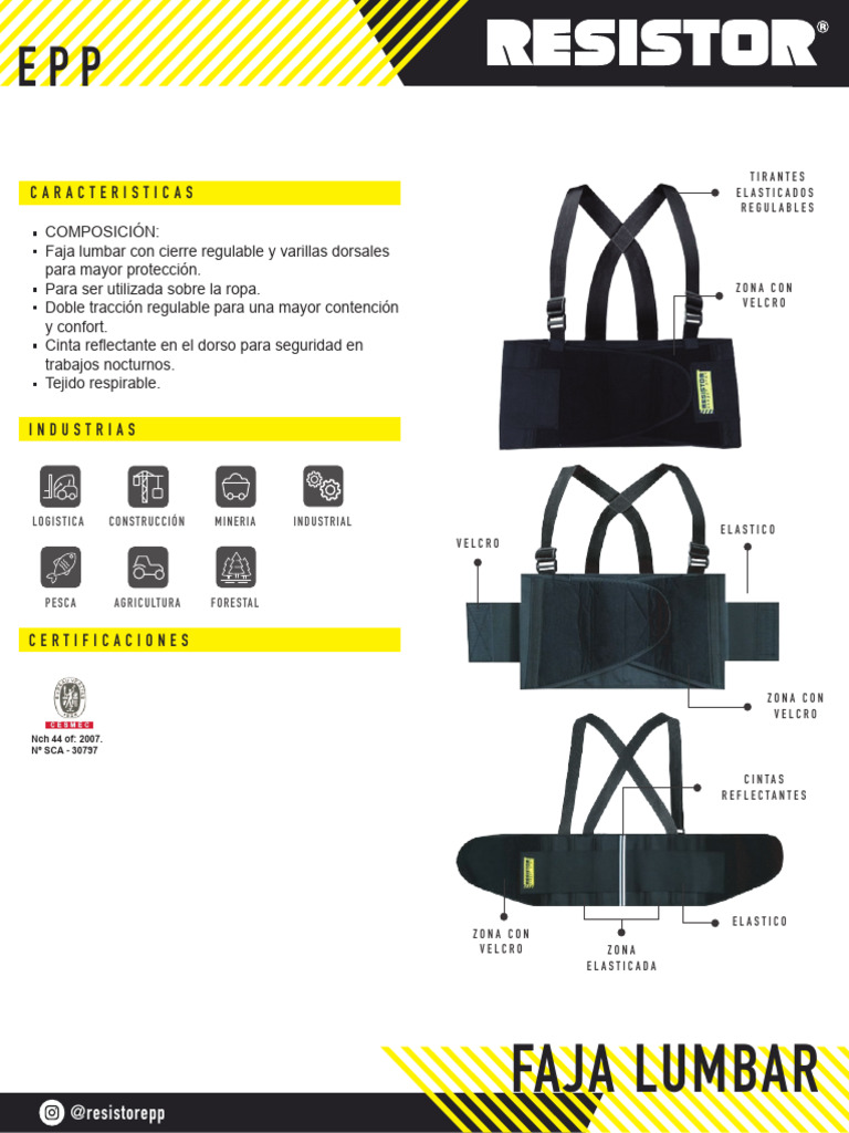520023-Faja Lumbar Ficha | PDF