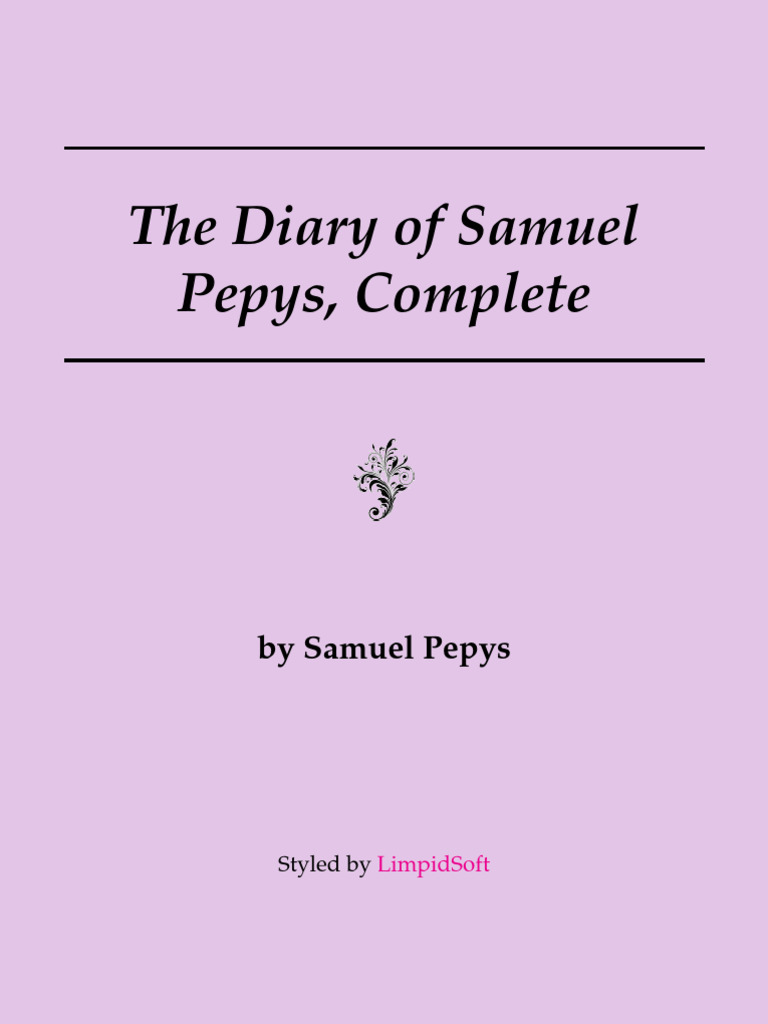 Complete Diary of Samuel Pepys | PDF | Social Science