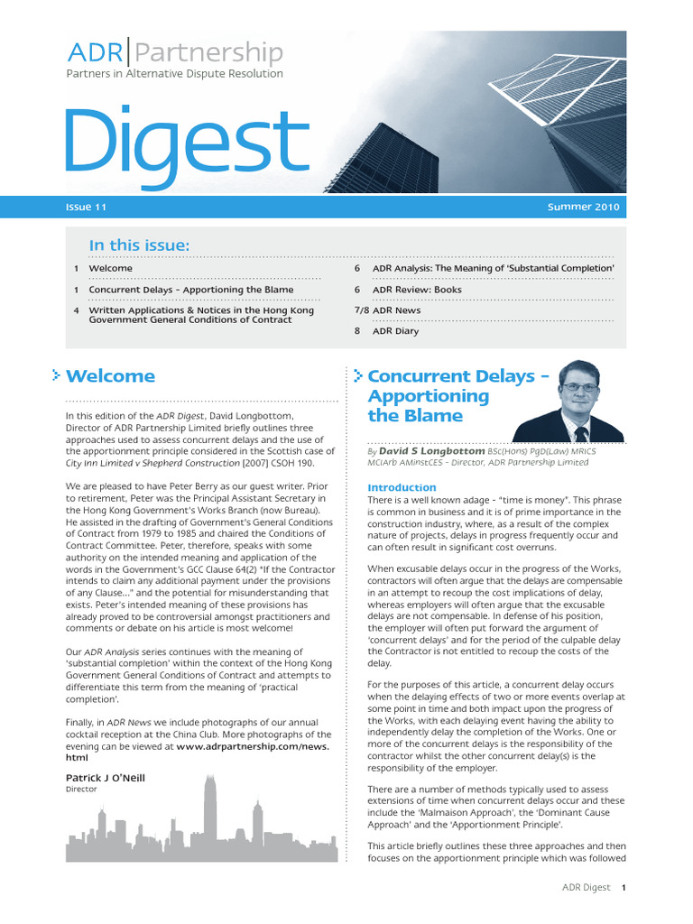 ADR Digest Summer 10 | PDF | Alternative Dispute Resolution | Clause