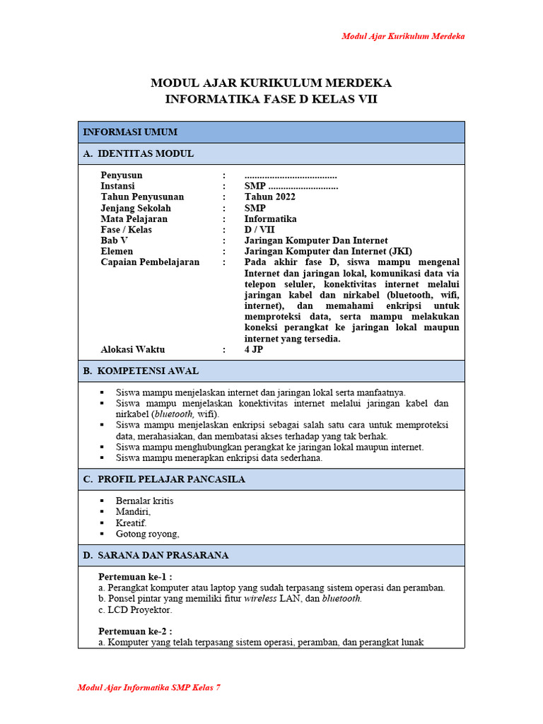Modul Ajar BAB 5 | PDF