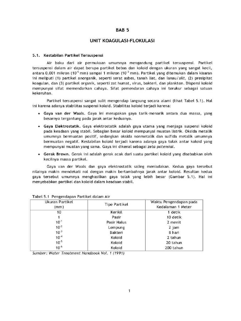 Unit Koagulasi Dan Flokulasi | PDF