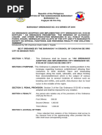 Barangay Resolution Adopting City Ordinance 2017 | PDF | Government ...