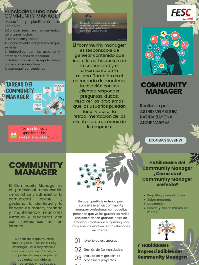 Folleto Community Manager | PDF