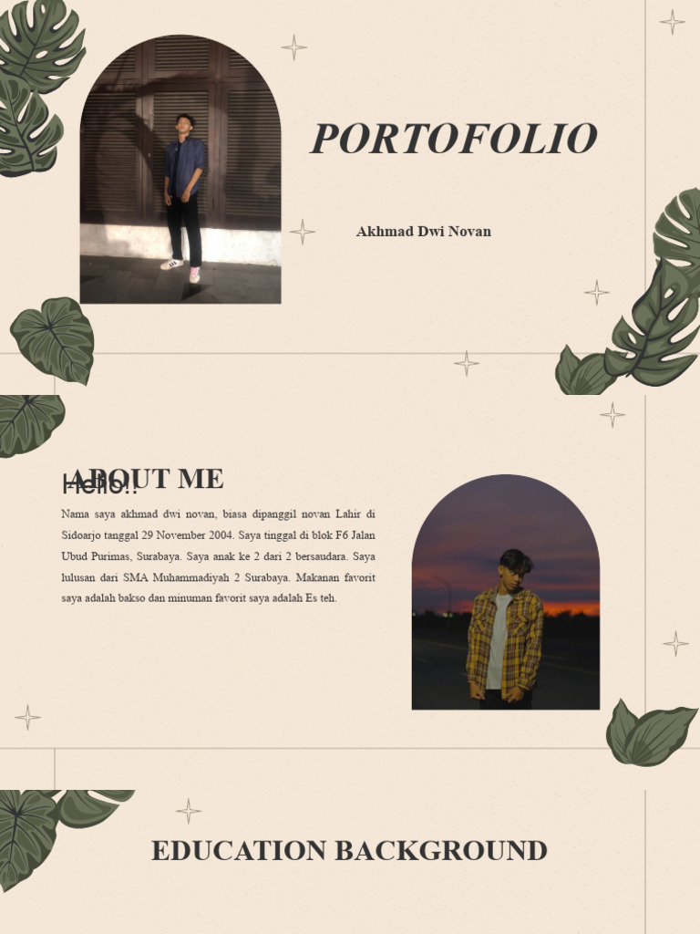 Contoh Portofolio Diri Novan | PDF