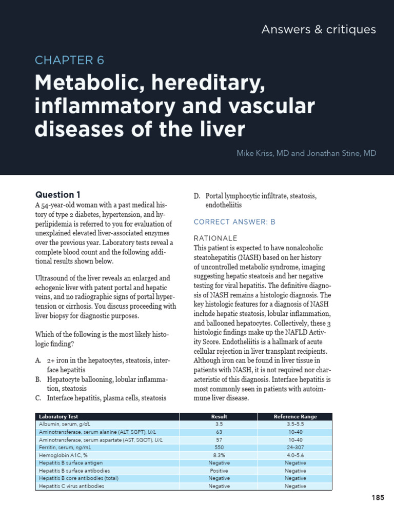 AGA DDSEP 10 Chapter 6 QA Hepatology | Download Free PDF | Hepatitis ...