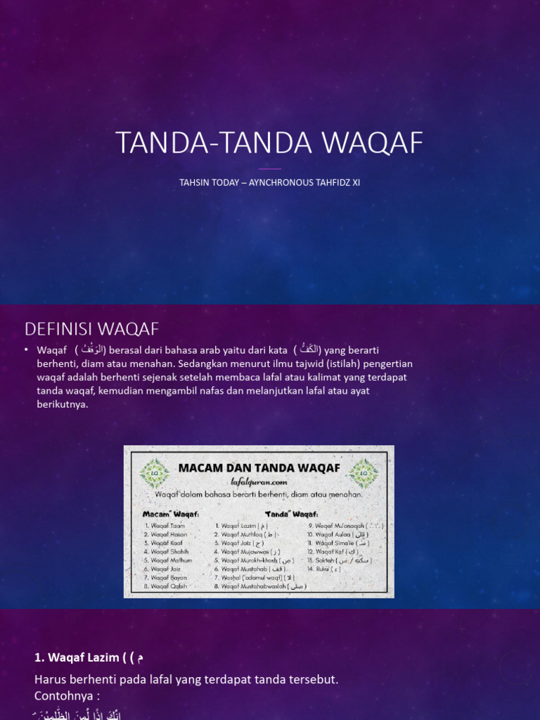 Tanda-Tanda Waqaf dalam Tajwid | PDF