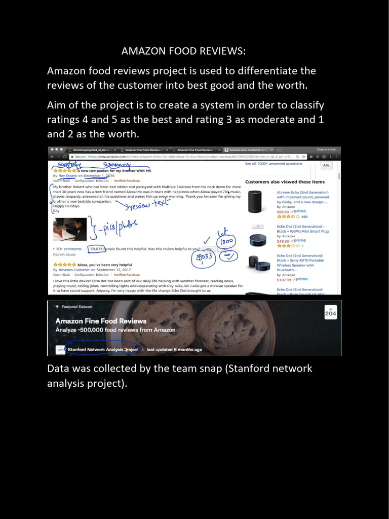 Amazon Food Review Notes | PDF | Databases | Matrix (Mathematics)