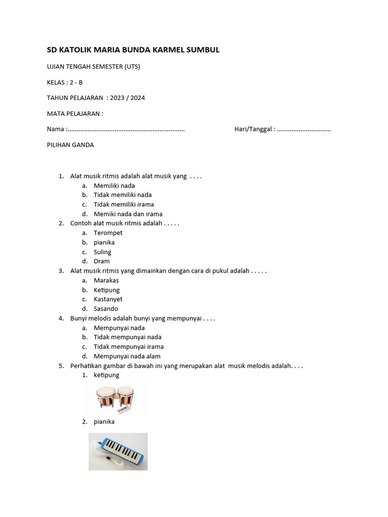 Alat Musik Ritmis Adalah | PDF