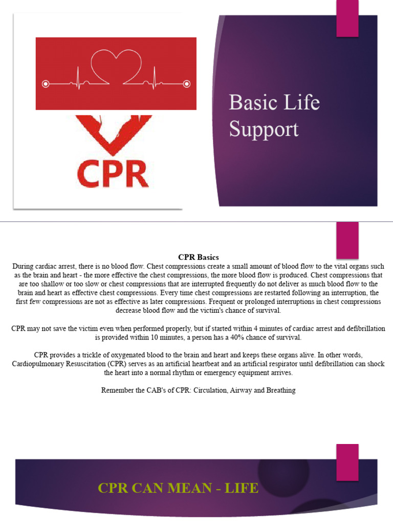 Basic Life Support | PDF | Cardiopulmonary Resuscitation | Cardiac Arrest