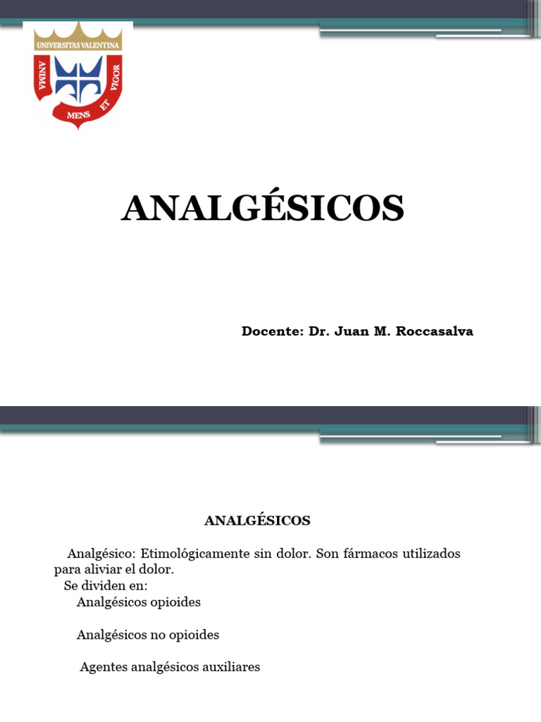 Analgesicos UJAP | PDF | Droga anti-inflamatoria libre de esteroides ...