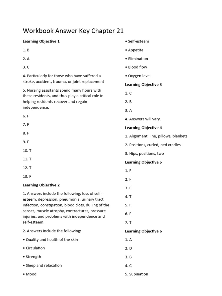 Chapter 21 Workbook Answers | PDF | Anatomical Terms Of Motion ...