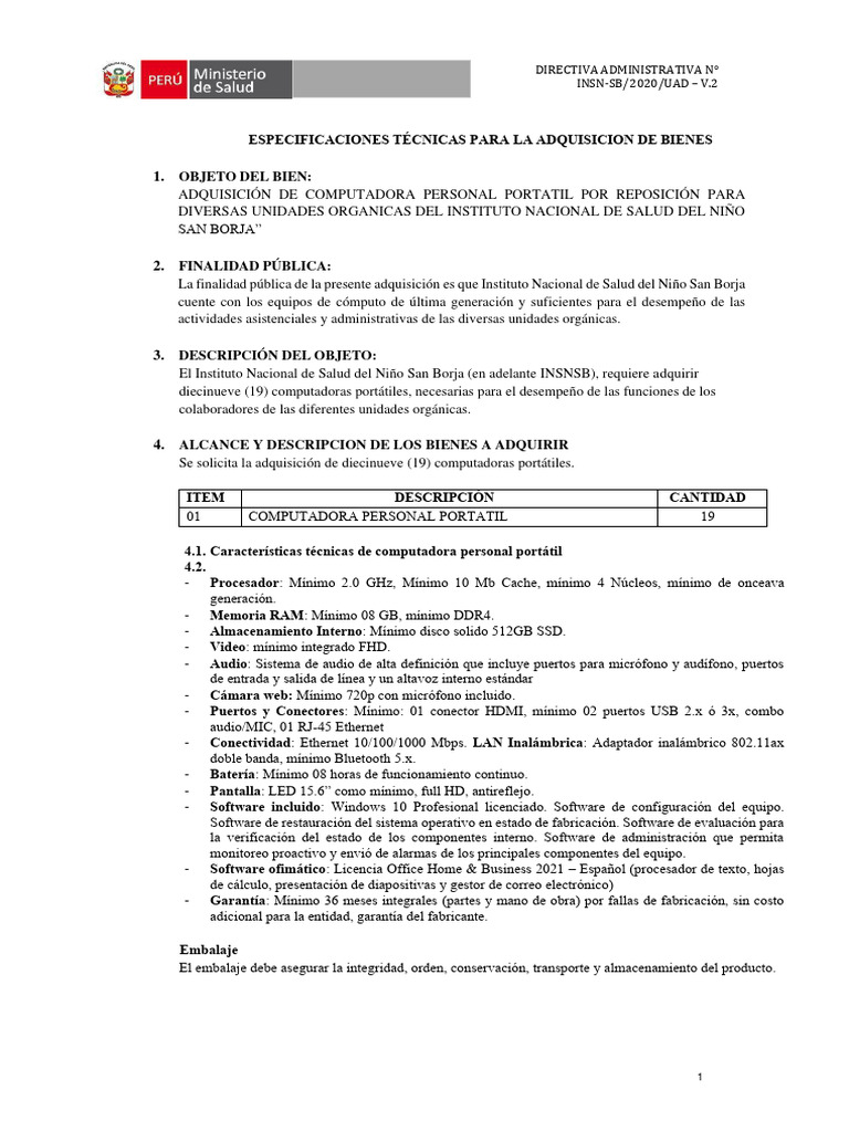 EETT COMPUTADORAS PORTATIL VARIAS DEPENDENCIAS Ver 2 | PDF | Software ...