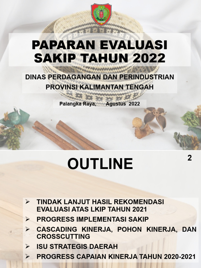 Paparan Evaluasi Sakip Tahun 2022 Lhe Sakip Tahun 2021 Disdagperin