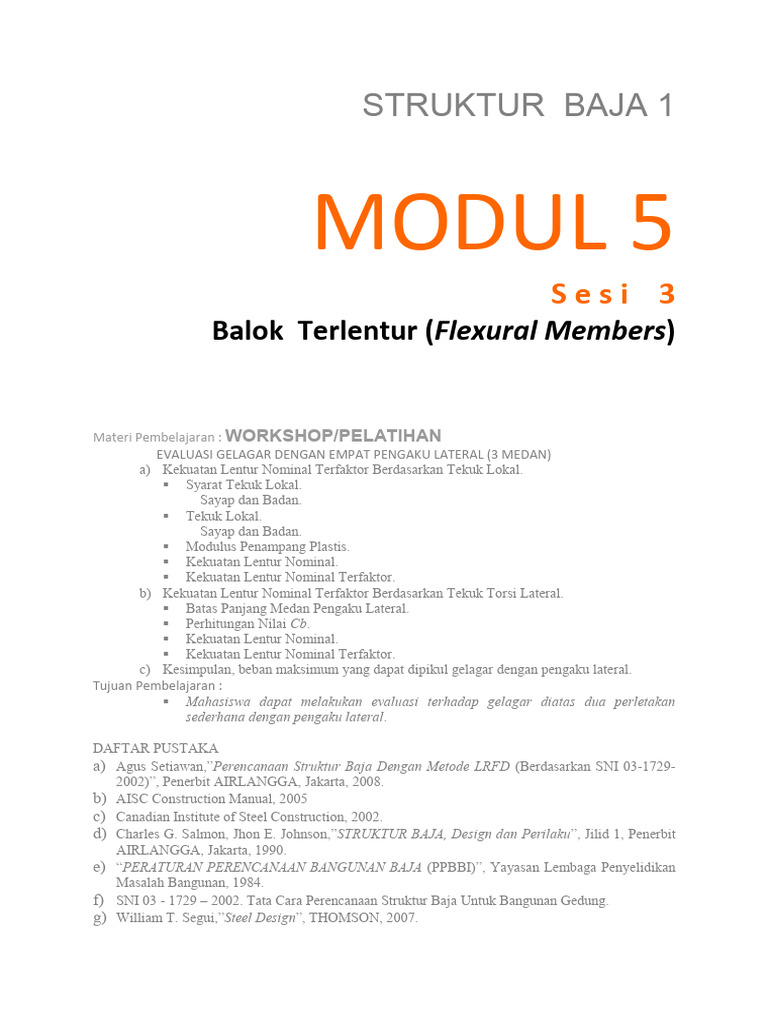 #11 Balok Terlentur - Evaluasi Gelagar Dengan 4 Pengaku Lateral | PDF