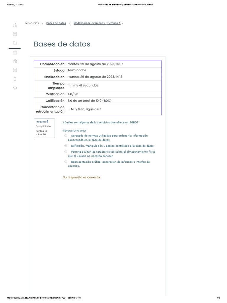 Servicios y Estructura de SGBD | PDF | Bases de datos | Software de la aplicacion