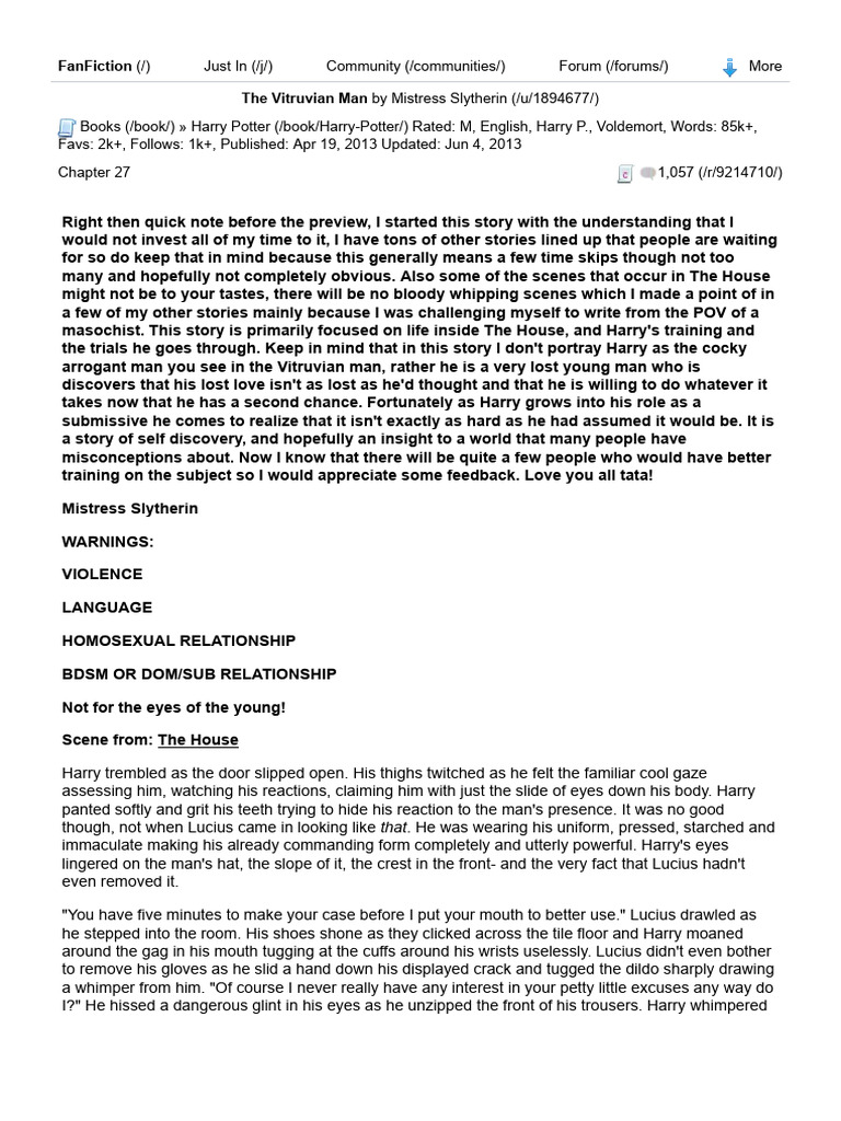 Mature Harry Potter Fanfic | PDF