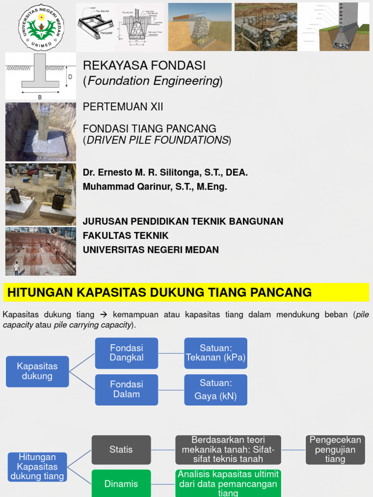 Pertemuan 12 - Fondasi Tiang Pancang | PDF