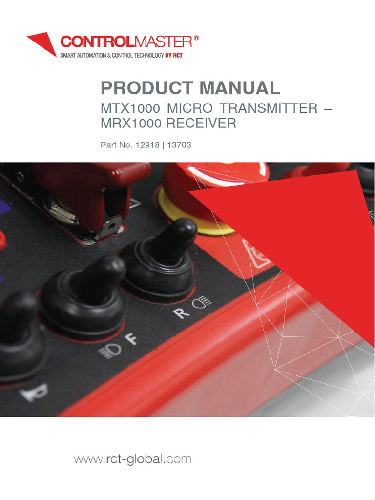 Product Manual MTX1000 Transmitter MRX1000 Receiver | PDF | Radio ...