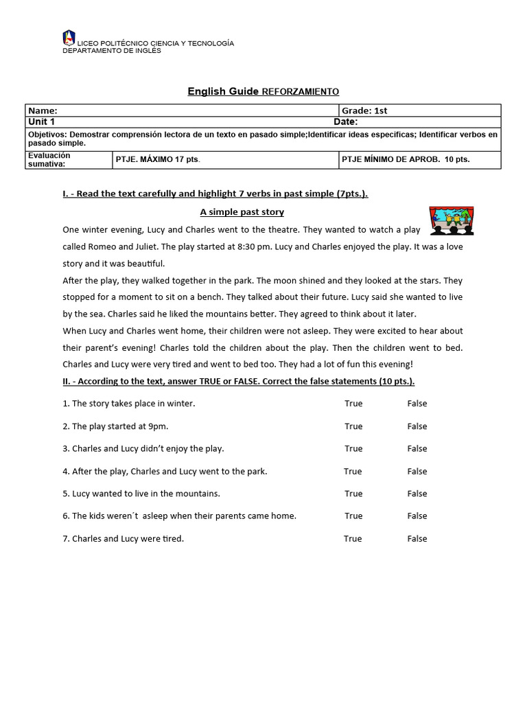 English Past Simple Exercise Guide | PDF