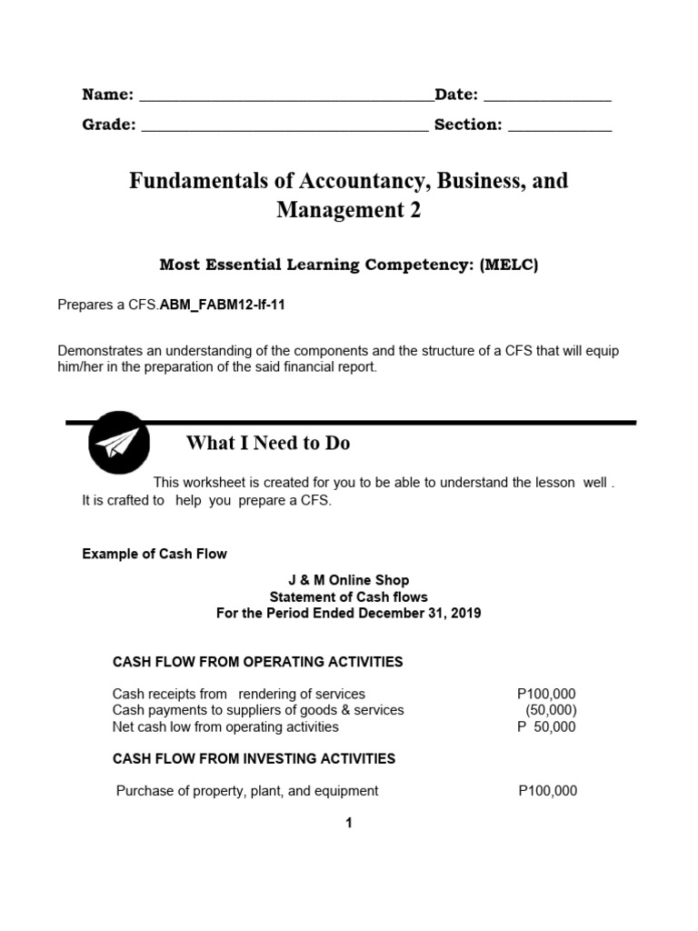 8.CASH FLOW Fundamentals of Accountancy Business and Management 2 ... 8.CASH FLOW Fundamentals of Accountancy Business and Management 2 ...