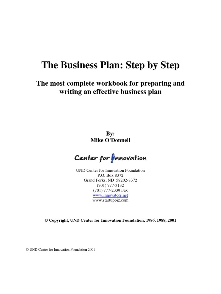 Business Plan Step by Step | PDF | Business Plan | Entrepreneurship