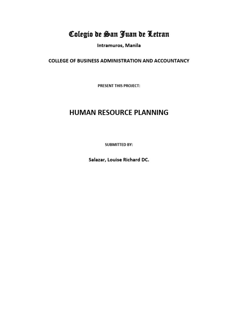 HRM Plan | PDF | Chef | Kitchen
