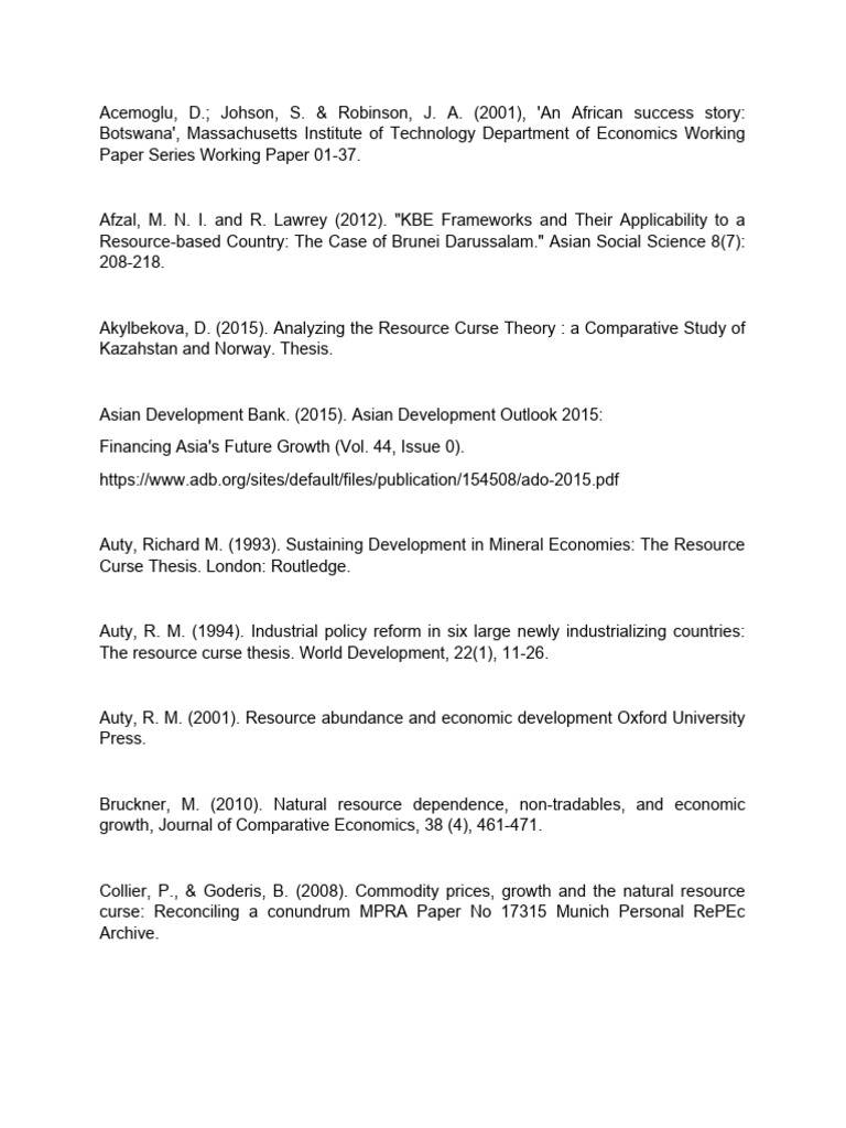 References (RRL) | PDF | Economies | Economics