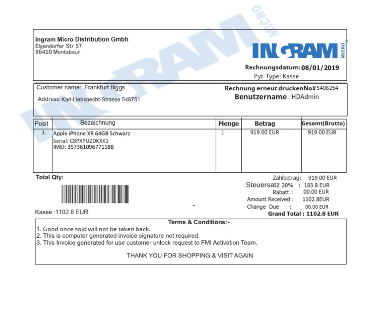 Ingram Micro GMBH New - Backup | PDF