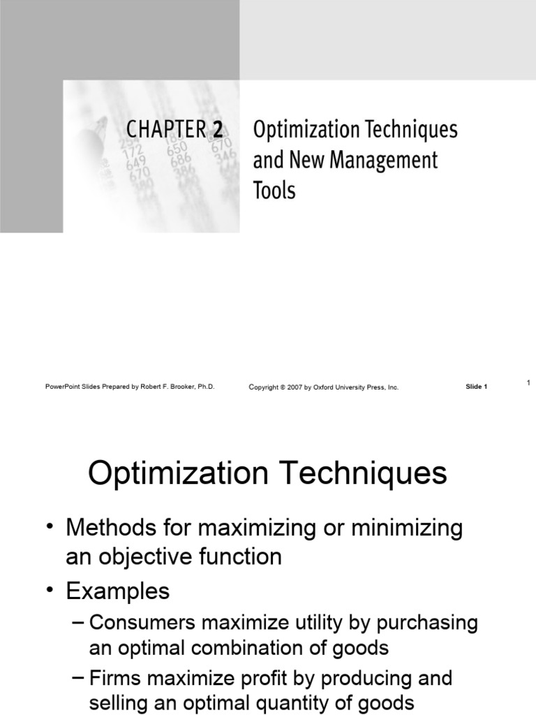 MngEcon06 Ch02 | PDF | Mathematical Optimization | Derivative