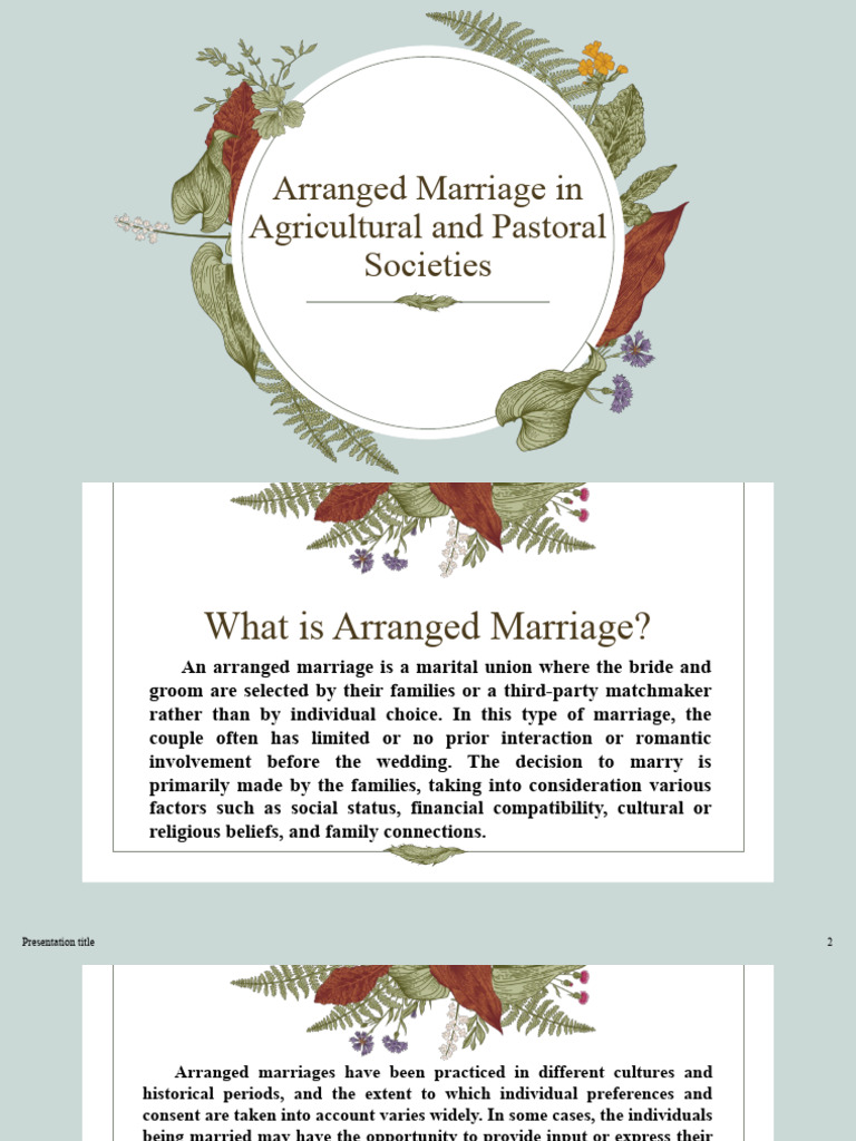 Arranged Marriage in Rural Societies | PDF | Marriage | Society