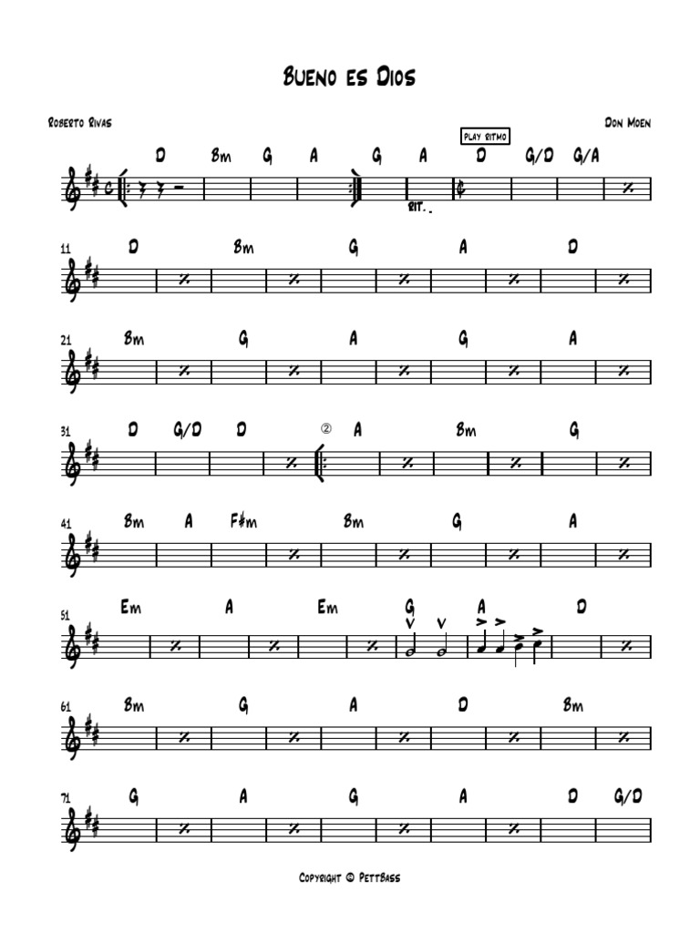 BUENO ES DIOS - Partitura Completa | PDF