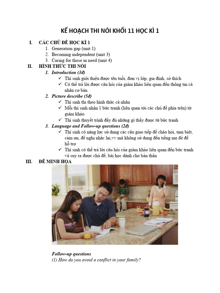 File - 20221124 - 073223 - kế Hoạch Thi Nói Khối 11 Thí Điểm | PDF