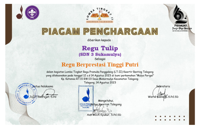 Piagam Juara Umum | PDF