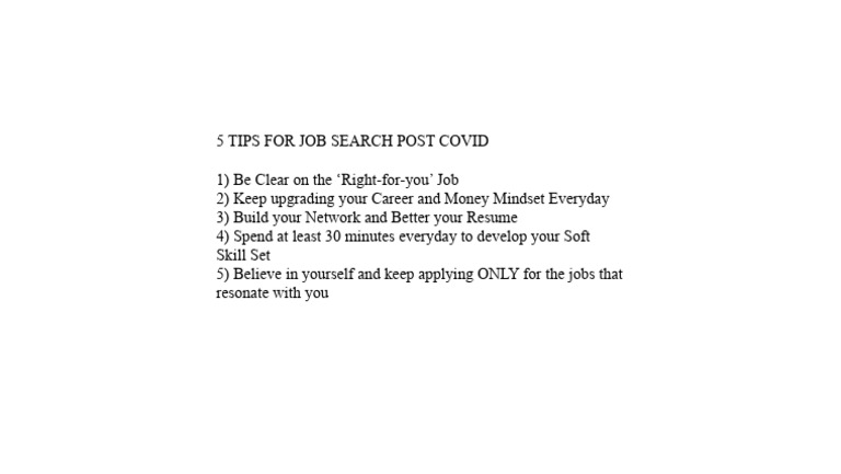 5 Tips For Job Search | PDF