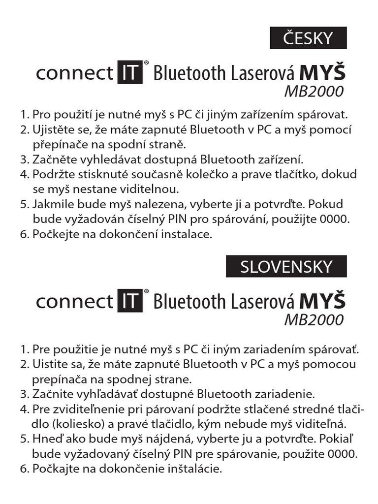 CI 189 CI 201 CZ SK Manual | PDF