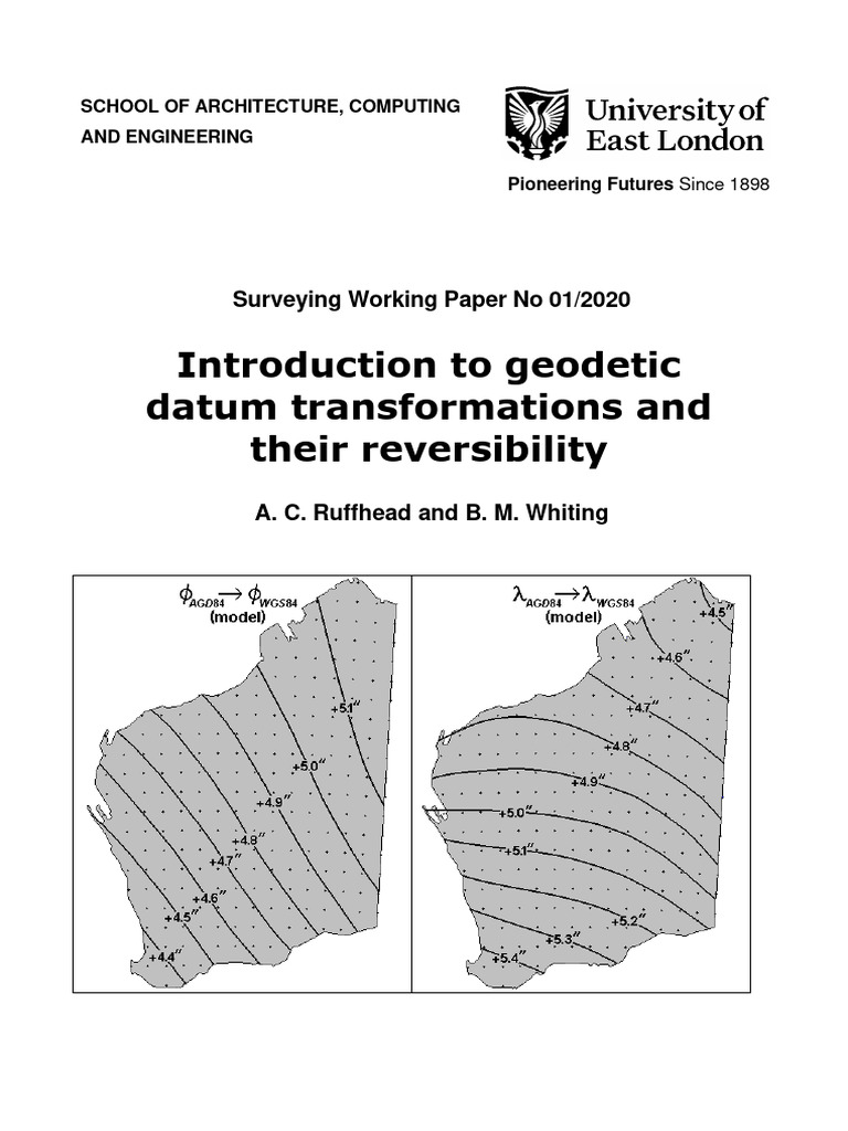 Introduction To Geodetic Datum Transform Pdf Latitude Cartesian