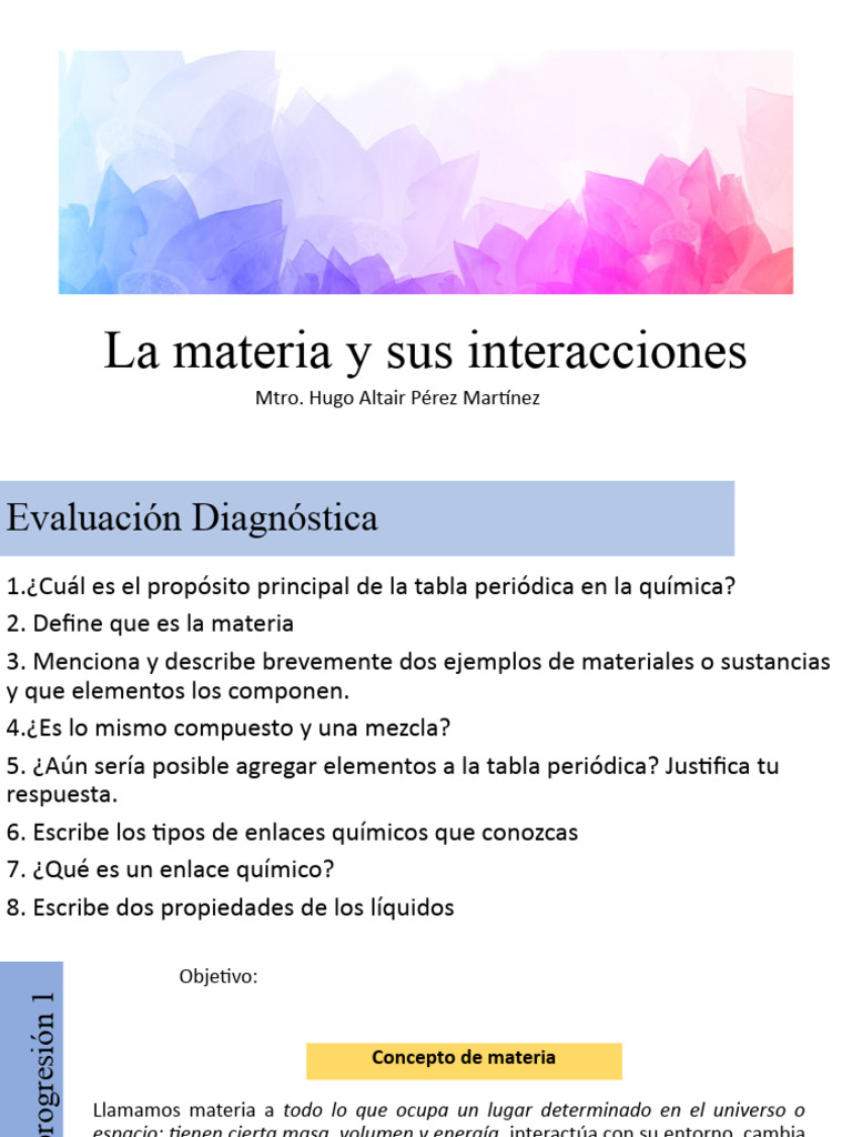 La Materia y Sus Interacciones | PDF | Mezcla | Importar