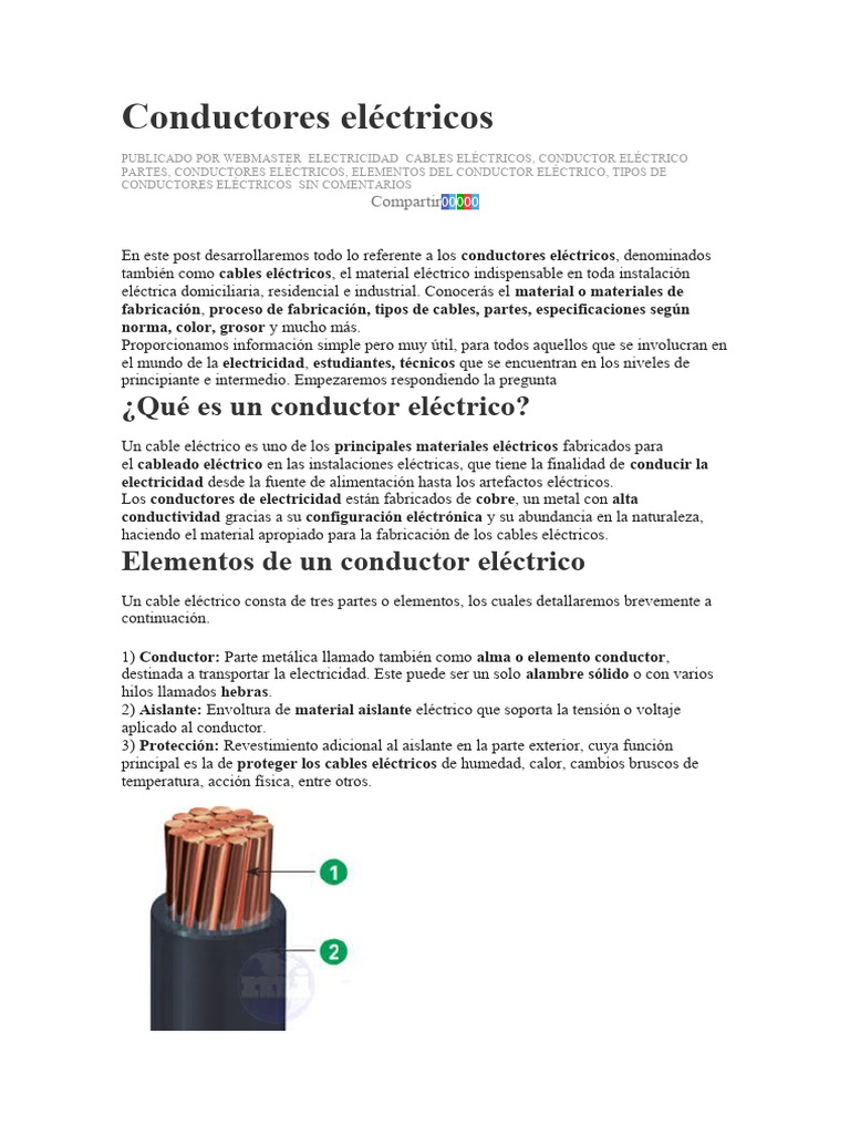 Guía de Conductores Eléctricos | PDF | Conductor electrico | Aislador (Electricidad)