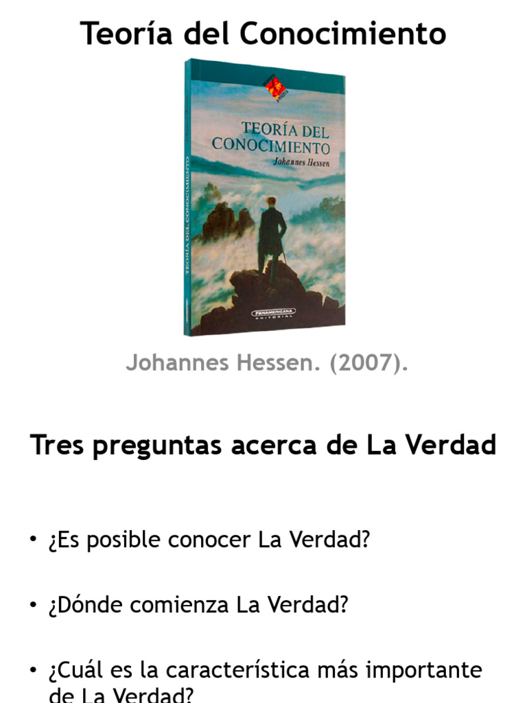Teoría del Conocimiento de J. Hessen | PDF | Verdad | Realismo filosófico