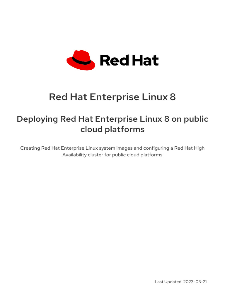Red Hat Enterprise Linux 8 Deploying Red Hat Enterprise Linux 8 On Public Cloud Platforms En Us 4458